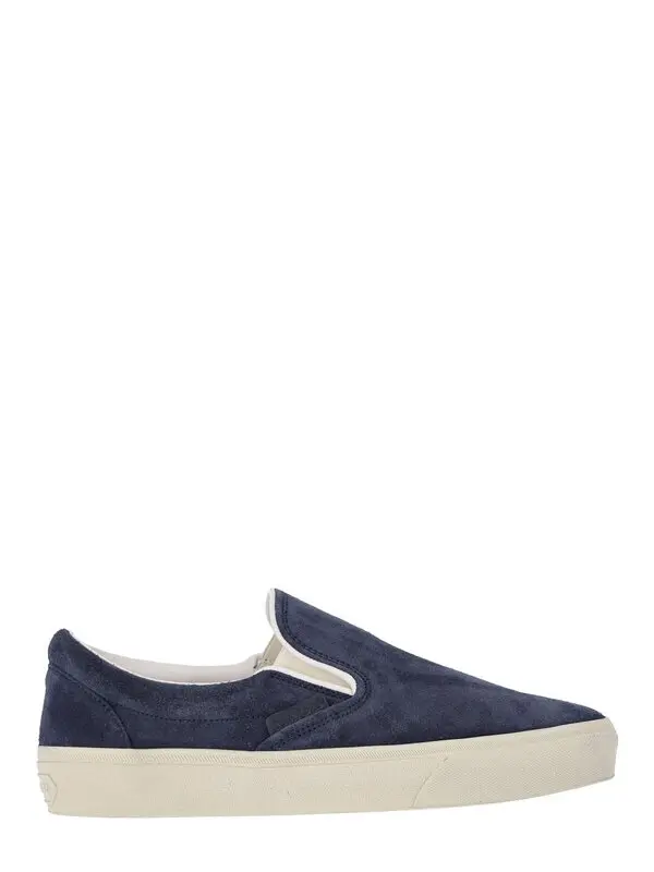 TOM FORD Calf Leather Slip-on Sneakers - Blue