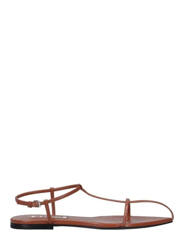 JIL SANDER Goat Leather Sandals - Brown
