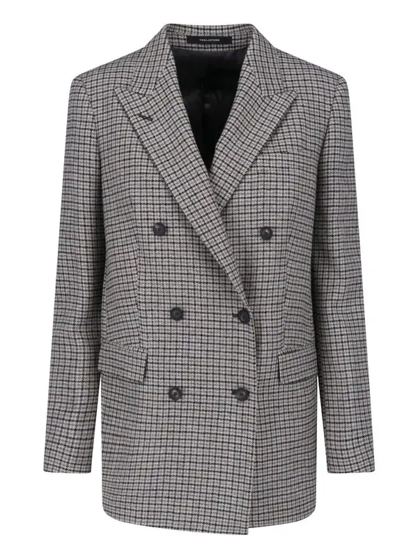 Tagliatore Double Breasted Wool-blend Jacket - Grey