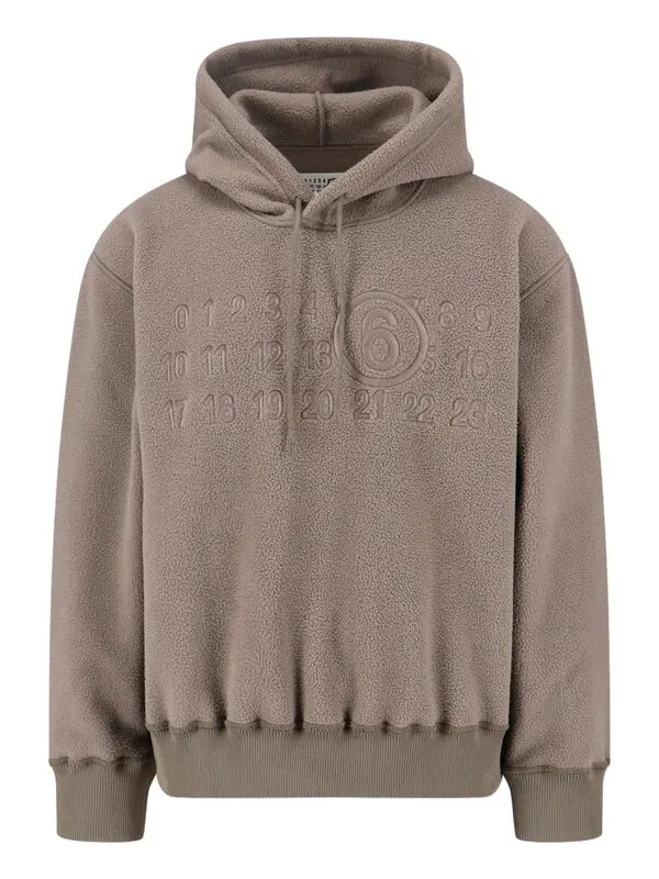 MAISON MARGIELA Fleece Logo Hoodie - Beige