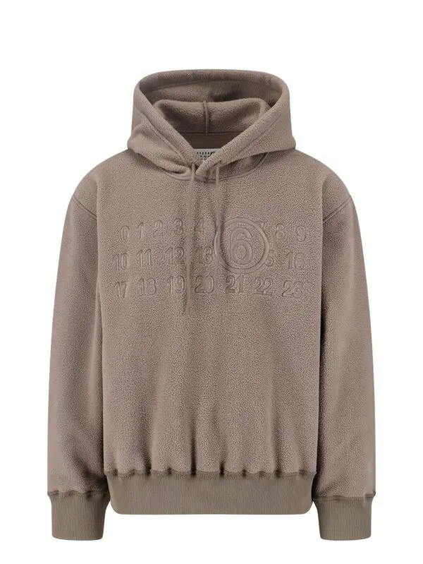 MAISON MARGIELA Fleece Logo Hoodie - Beige