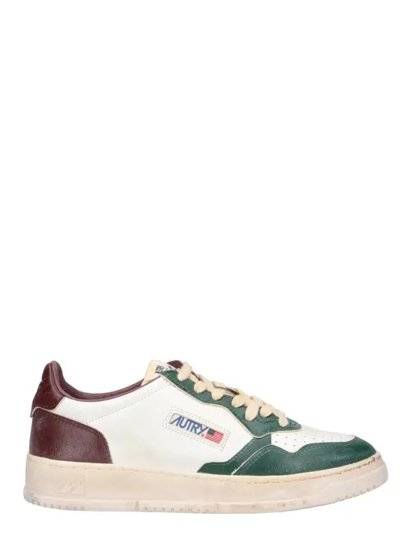AUTRY Light & Natural Cow Leather Low-top Sneakers - White
