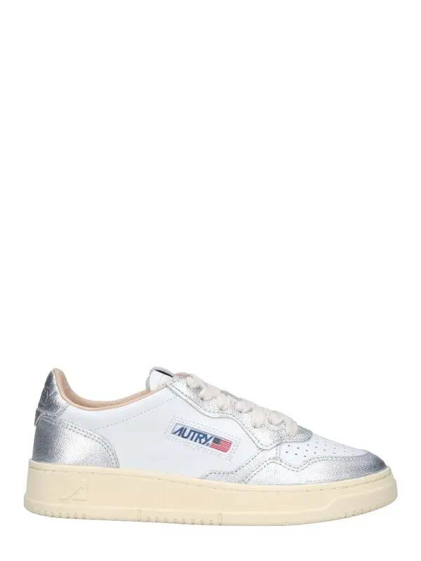 AUTRY Cow Leather Lace-up Sneakers - White