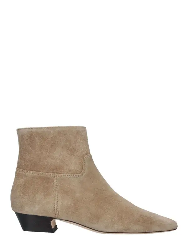 STUART WEITZMAN Calf Leather Ankle Boots - Beige
