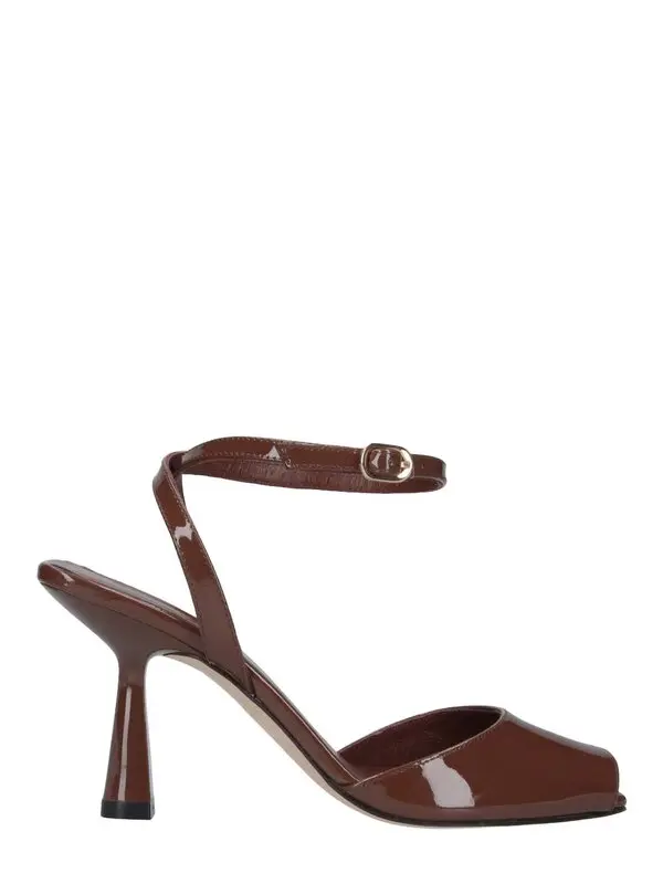 STUART WEITZMAN Heeled Calf Leather Boots With Buckled Ankle Strap - Brown