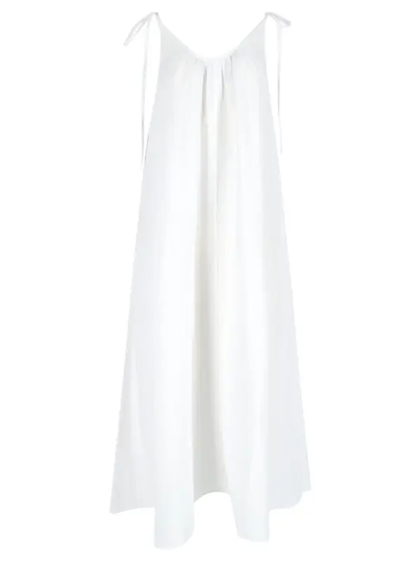 ANINE BING Lightweight Lyocell-linen Midi Dress - White