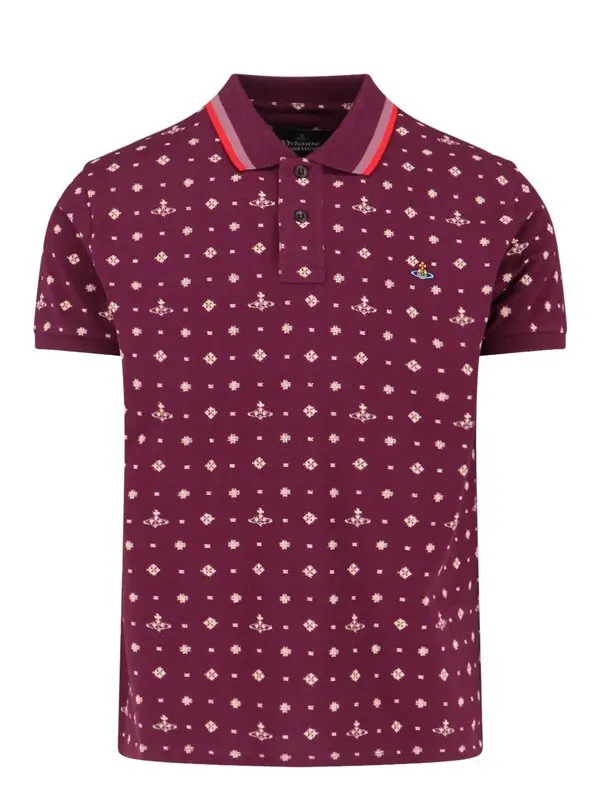 VIVIENNE WESTWOOD 100% Cotton Logo Graphic T-shirt - Red