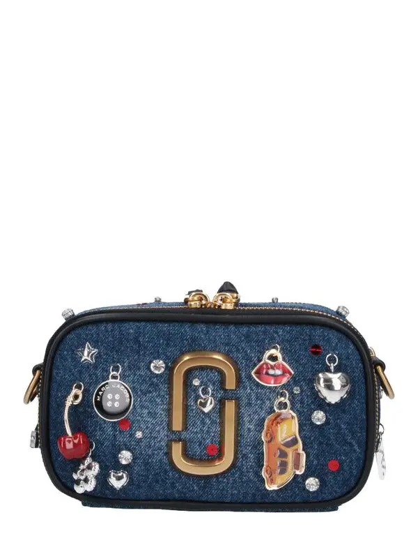 Marc Jacobs Embellished Denim Camera Bag - Blue