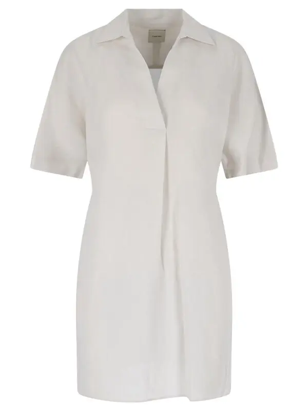 Calvin Klein Lyocell-linen Mini Dress - Grey
