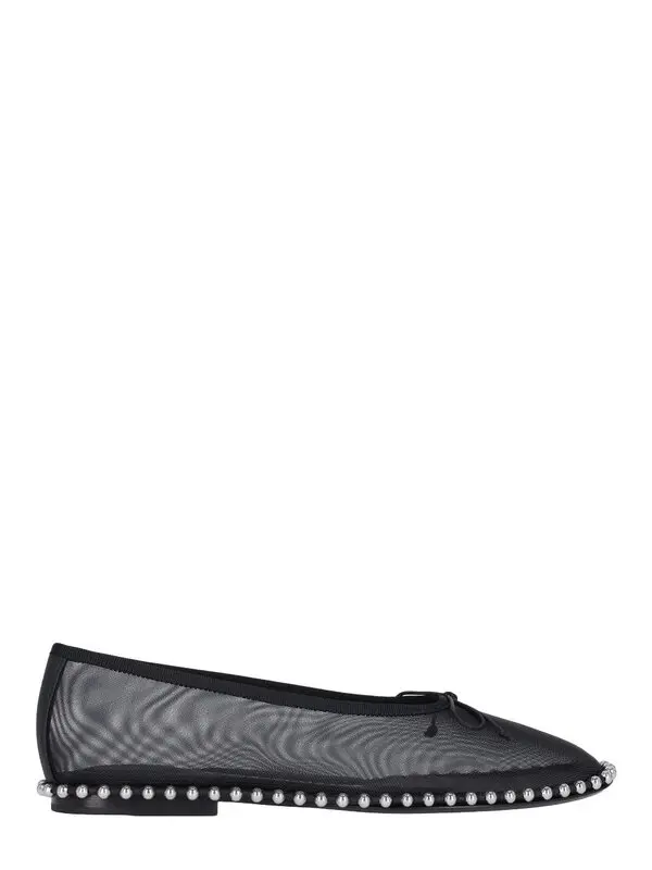 Alexander Wang Sheepskin-embellished Flat Loafers - Black