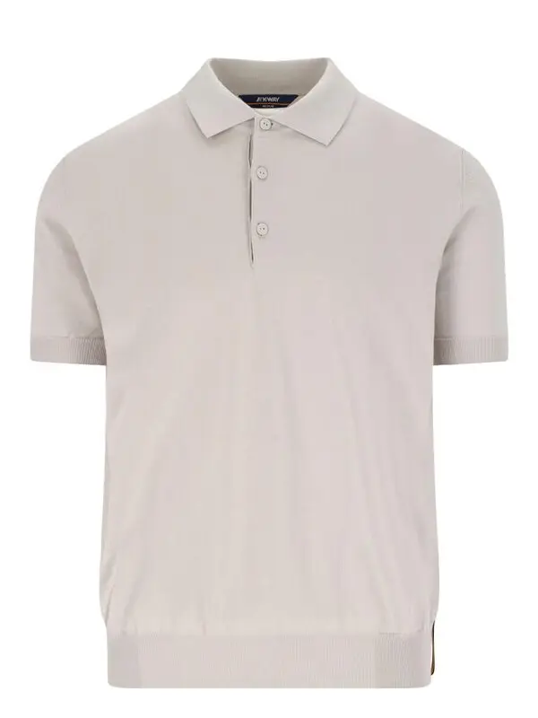 K-WAY Short-sleeve Knit Polo Shirt - Beige