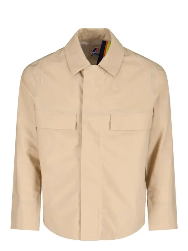 K-WAY Lightweight Overshirt Jacket - Beige