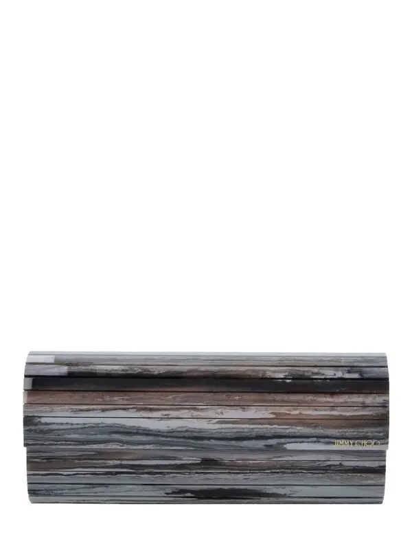 JIMMY CHOO Marbled Stripe Clutch Bag - Grey