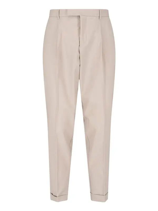 CRUNA Lightweight Wool Stretch Trousers - Beige