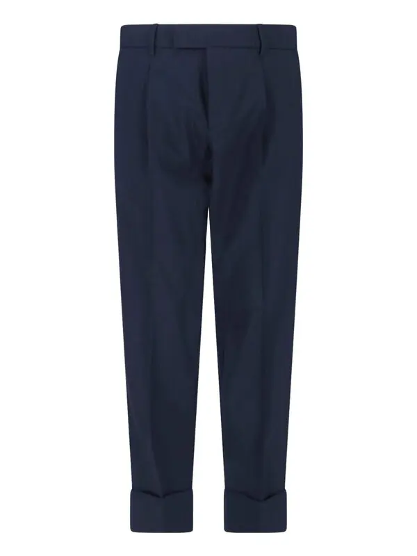 CRUNA Virgin Wool Stretch Trousers - Blue