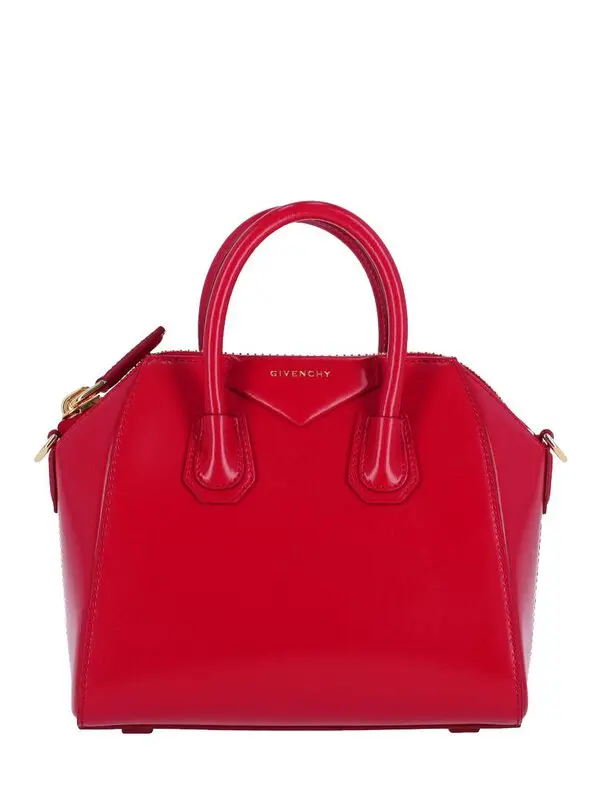 Givenchy Calf Leather Shoulder Bag With Zamak Hardware - Red