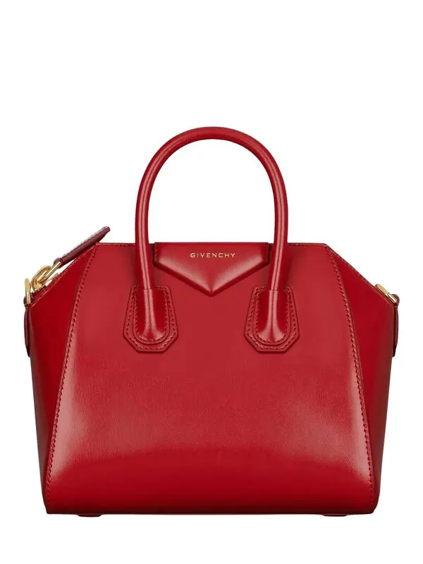 Givenchy Mini Antigona Leather Handbag - Red