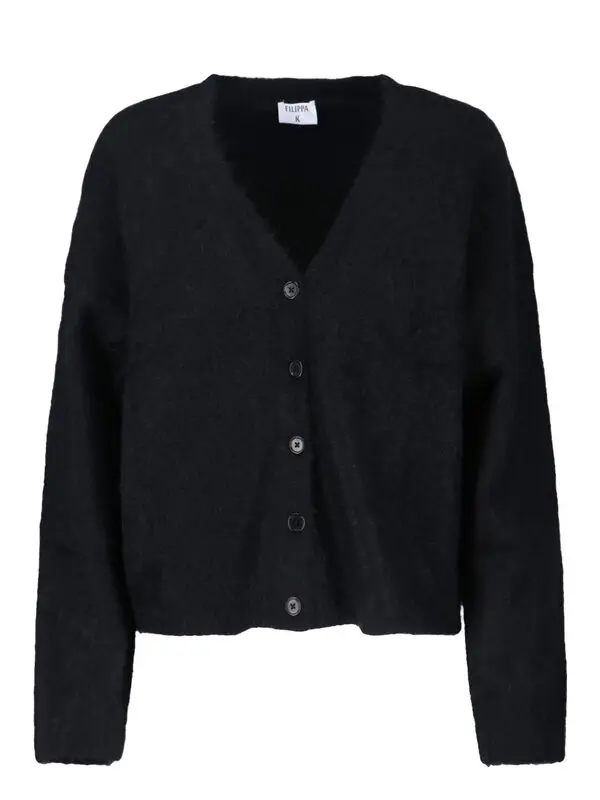 Filippa K Alpaca-wool Blend V-neck Cardigan - Black