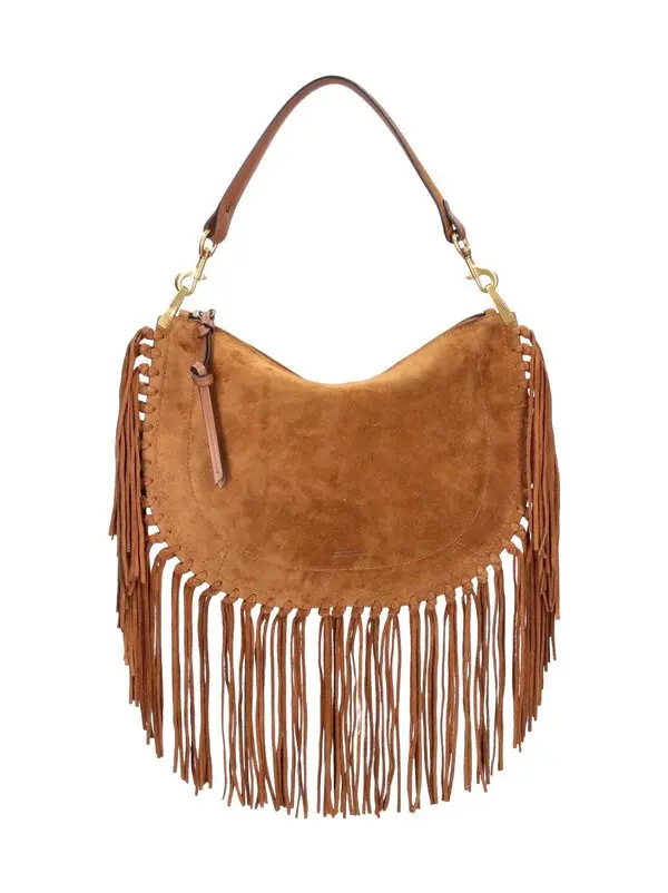 Isabel Marant Étoile Suede Fringe Crossbody Bag - Brown