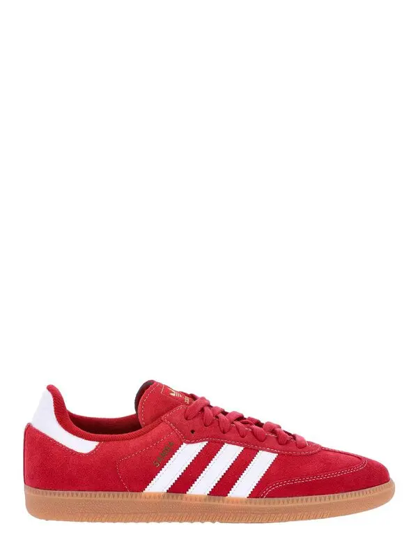 Adidas Leather & Rubber Sneakers - Red