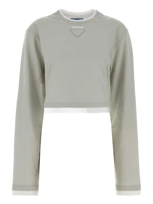 Prada Cotton Graphic T-shirt - Grey