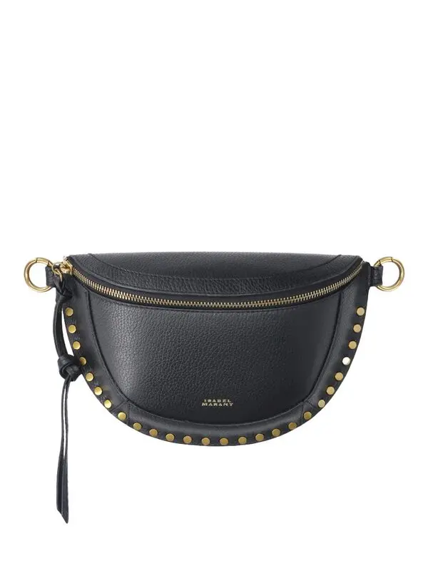 Isabel Marant Étoile Studded Cowhide Leather Crossbody Bag - Black