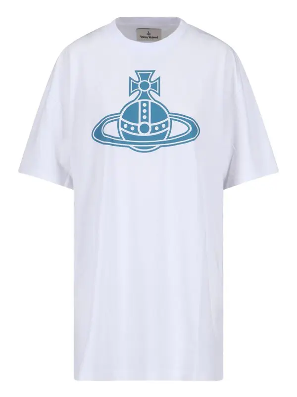 VIVIENNE WESTWOOD Orb Logo Cotton T-shirt - White