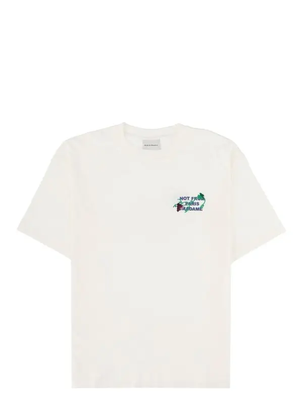 Drole De Monsieur Graphic Print Cotton T-shirt - White