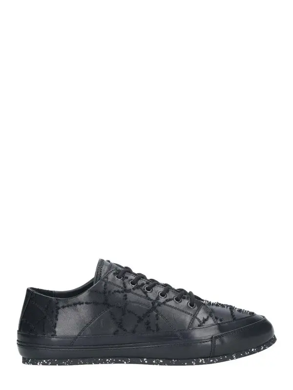 KIKO KOSTADINOV Calf Leather Lace-up Sneakers With Rubber Sole - Black