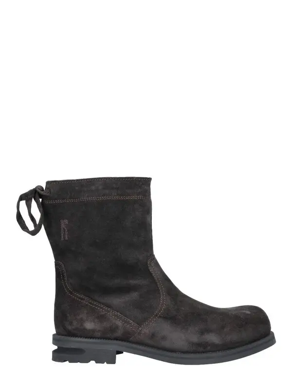 KIKO KOSTADINOV Calf Suede Leather Boots With Rubber Sole - Brown