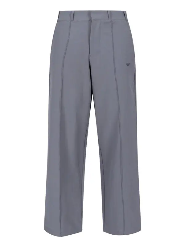 Adidas Trousers In Recycled Stretch Fabric - Grey