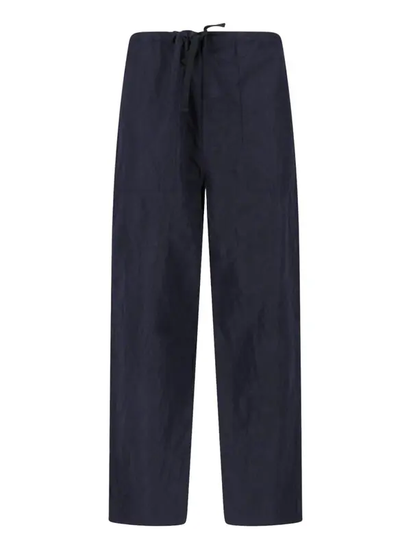 KAPTAIN SUNSHINE Silk & Cotton Ramie Trousers - Blue