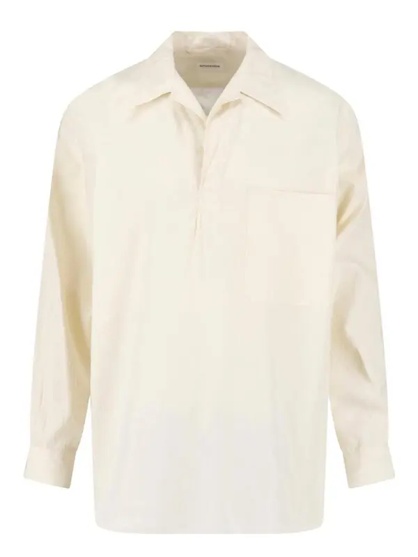 KAPTAIN SUNSHINE Long Sleeve Pullover Shirt - Cream