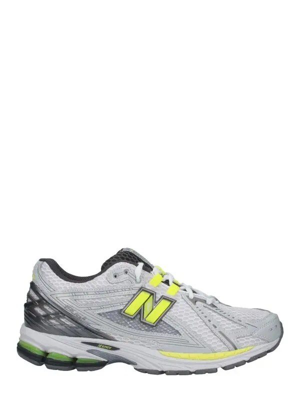 NEW BALANCE N" Logo Lace Up Athletic Sneakers - Silver