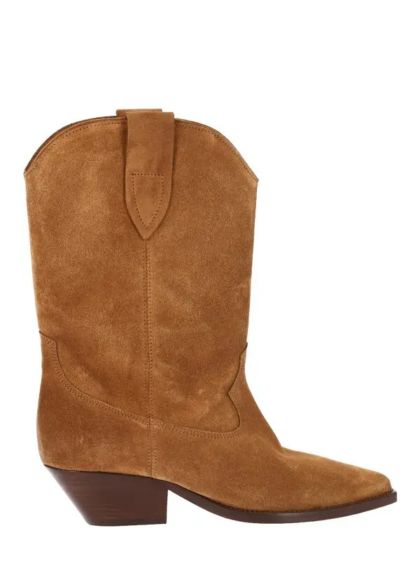 Isabel Marant Étoile Calf Leather Ankle Boots With Cowhide Outsole - Brown