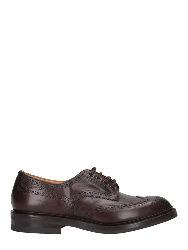 TRICKER'S Brogue Wingtip Derby Shoes - Brown