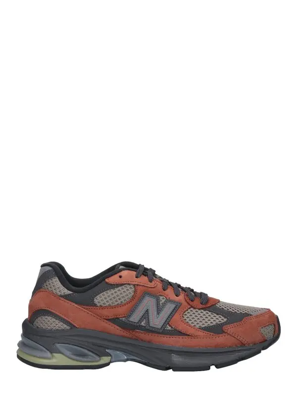 NEW BALANCE Textile & Leather Lace-up Sneakers - Brown