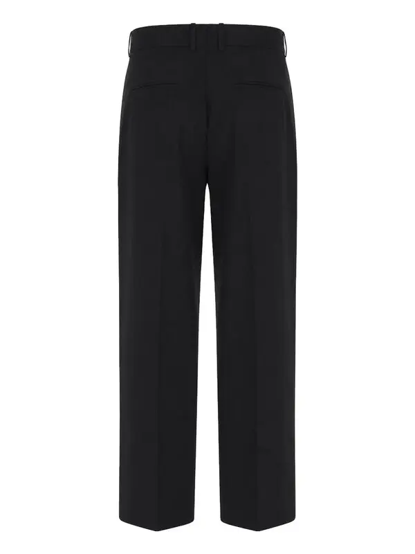 Drole De Monsieur Wool-blend Tapered Trousers - Black