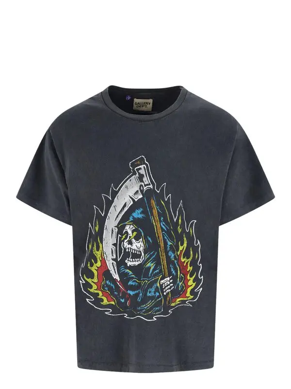 GALLERY DEPT. Vintage-style Cotton Graphic T-shirt - Black