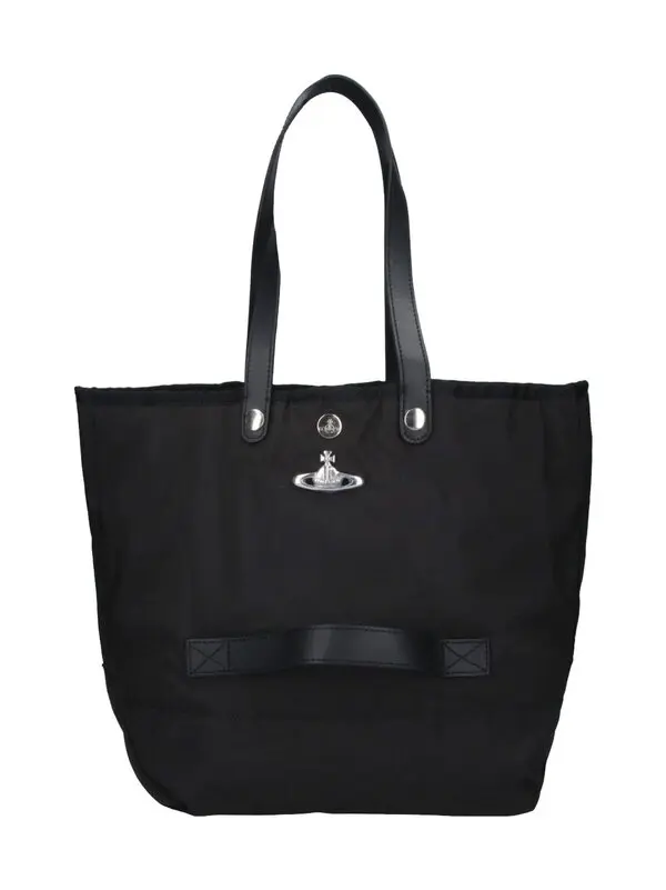 VIVIENNE WESTWOOD Orb Logo Tote Bag - Black
