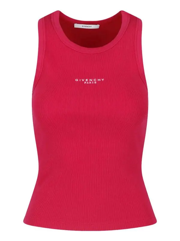 Givenchy Ribbed Cotton-blend Tank Top - Pink
