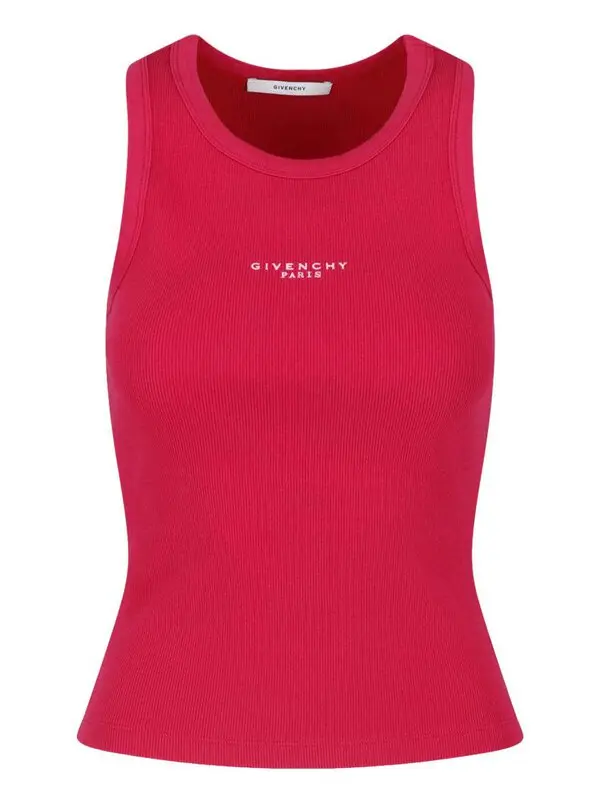 Givenchy Ribbed Cotton-blend Tank Top - Pink