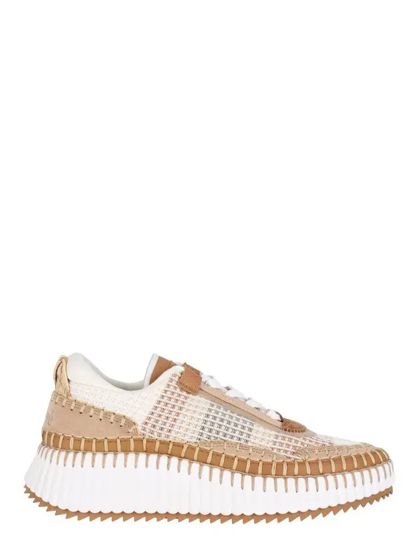 Chloé Suede And Leather-lined Sneakers With Cushioned Eva Sole - Brown