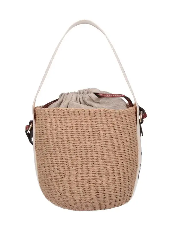 Chloé Paper And Calf Leather Mini Bag With Linen-cotton Lining - White