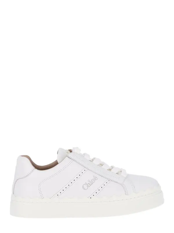 Chloé Leather & Cotton High-top Sneakers - White
