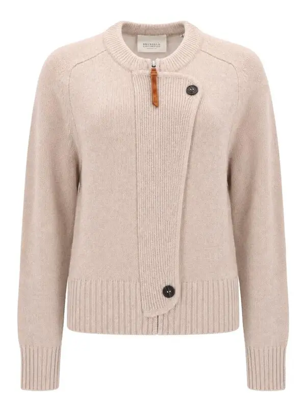 Isabel Marant Étoile Ribbed Knit Zip-up Sweater - Beige
