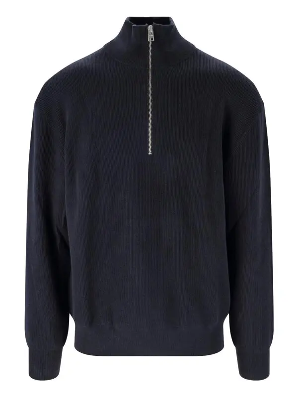 Closed Half-zip Cashmere Blend Sweatshirt - Blue
