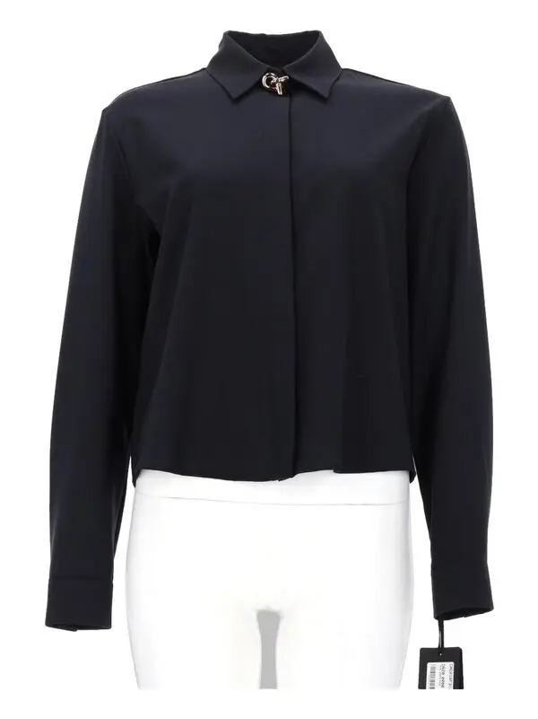 Fabiana Filippi Long Sleeve Collared Shirt With Decorative Hardware - Blue