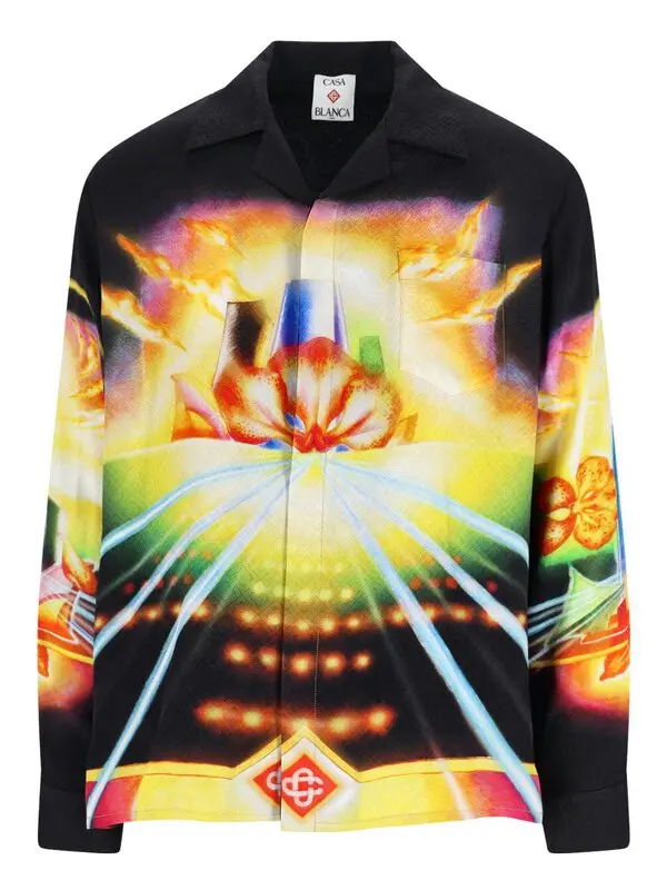 Casablanca Skyline 100% Silk Shirt For - Multicolour