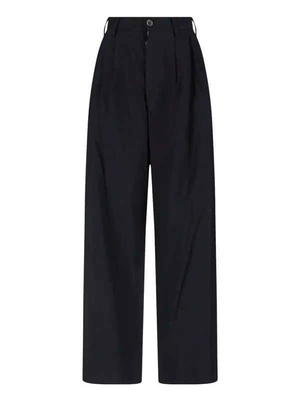 UMA WANG Tailored Linen-blend Trousers - Black